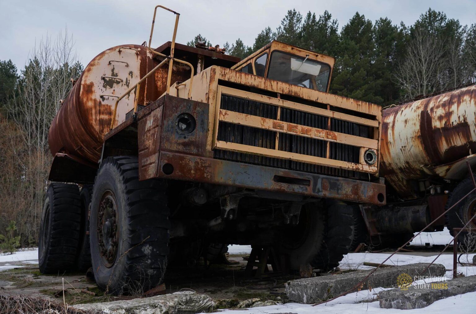 Graveyard of the Vehicles in Chernobyl - Chernobylstory.com